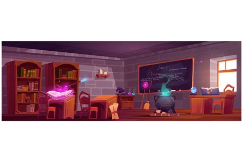 Magic School Classroom Interior Graphic By Myteamart · Creative Fabrica