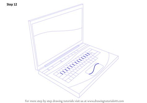 How To Draw A Laptop Computers Step By Step DrawingTutorials Com