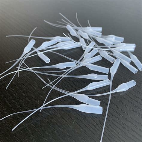 마이크로 팁 플라스틱 접착제 병 팁 접착제 익스텐더 정밀 어플리케이터 공예 실험실용 낙하 튜브 노즐 100 개 학교 및 교육 용품