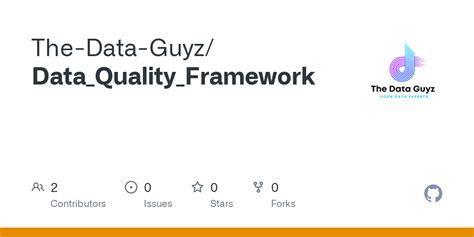 Github Thedataguyz Data Quality Framework