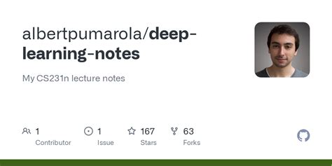 GitHub Albertpumarola Deep Learning Notes My CS N Lecture Notes
