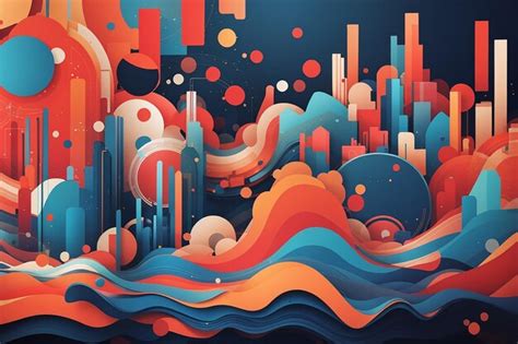 Premium Ai Image Abstract Big Data Concept Shapes Background