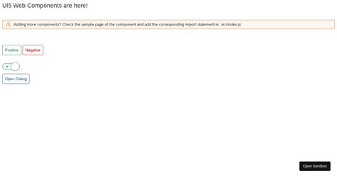 Ui5 Webcomponents Codesandbox