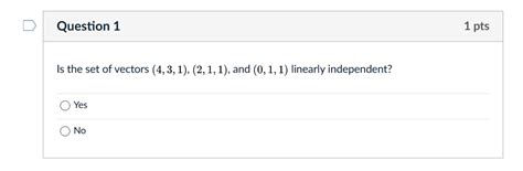 solved question 2 1 pts is the matrix 1 0 0 6 3 2 5 1 2