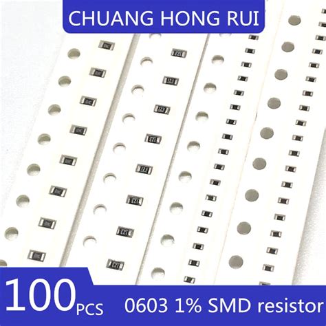 100 PCS 0603 SMD 저항기 27 k Ω 27000 유로 1/10 w + / 1% 정확도|저항기| - AliExpress