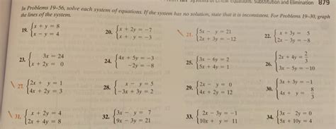 Solved In Problems 19 30 Solve Each System Of Equations If