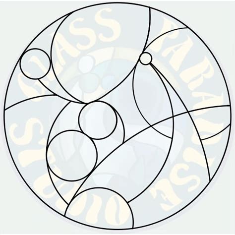 Circle Abstract Stained Glass Pattern Pdf Digital File Abstract Glass