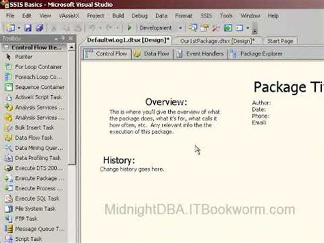 SSIS Basics MidnightDBA