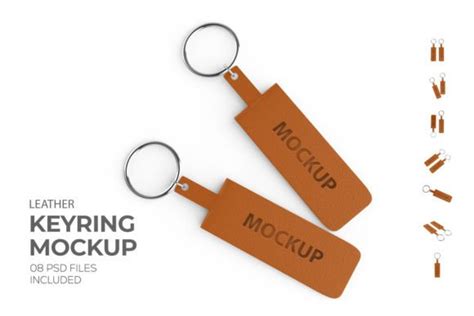 Leather Keychain Logo Mockup Graphic By Ram Studio · Creative Fabrica