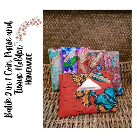 Batik In Coin Purse And Tissue Holder Homemade Shopee Singapore
