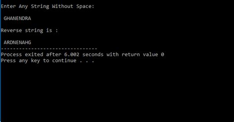 C Program For Reverse A String Using Library Function