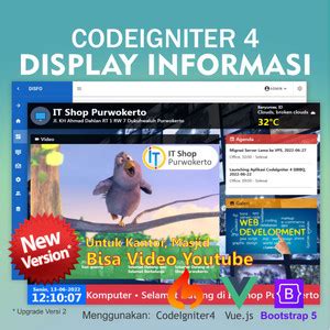 Jual Source Code Aplikasi Web Display Informasi DISFO Dengan CodeIgniter Kota Surabaya