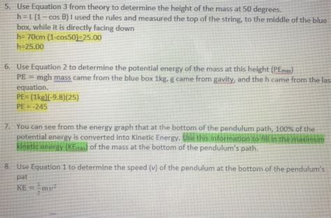 Solved How Do I Find The KE And The Velocity The Height Is Chegg Com