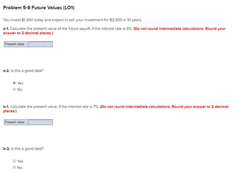solved problem 5 9 future values lo1 you invest 1 300