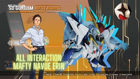 Sd Gundam Battle Alliance Mafty Navue Erin All Interaction Youtube