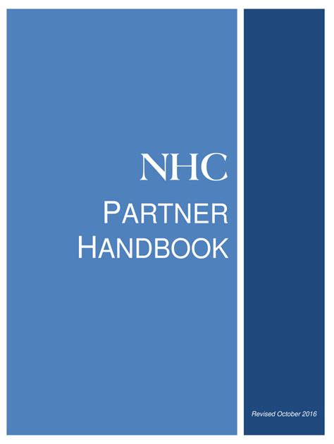 Nhc Partner Handbook Form Fill Out And Sign Printable Pdf Template Airslate Signnow