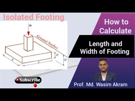 How To Calculate Length And Width Of A Footing I Dimensions Of Footing