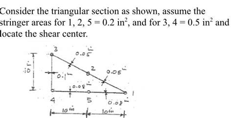 Solved Consider The Triangular Section As Shown Assume The Chegg