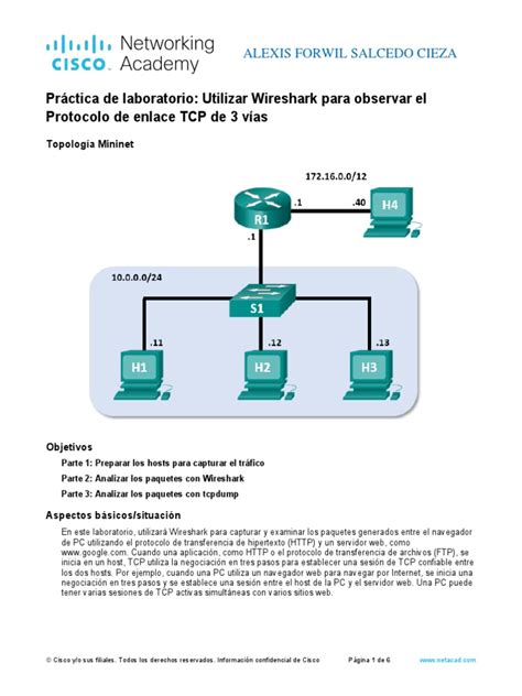 4524 Lab Using Wireshark To Observe The Tcp 3 Way Handshake Protocolo De Control De