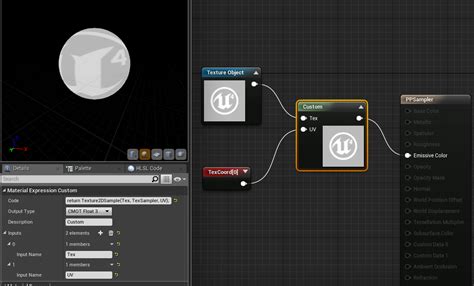 Sampling A Texture In The Material Editor Rendering Epic Developer