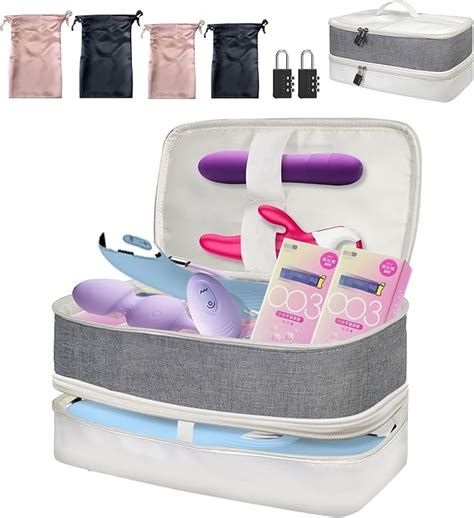 Turesmith Sex Toy Storage Locking Bag 14 2 Tier Portable Ditty Travel Box Discreet