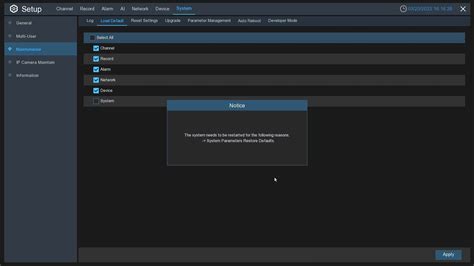 How To Reset Dvr And Nvr Video Recorder To Default Factory Settings