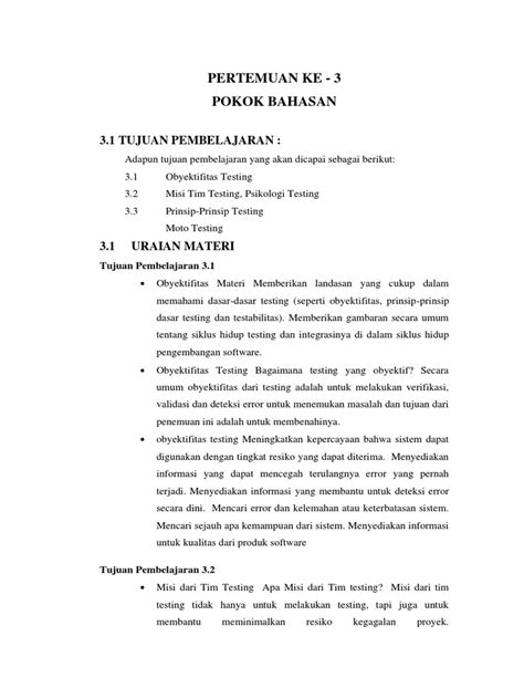 Testing Dan Qa Pl Pertemuan Ke 03 Pdf