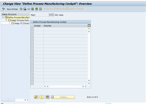 o06s sap tcode define process manufacturing cockpit