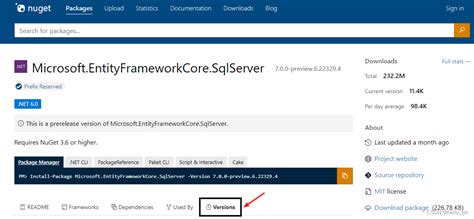 net项目与下载包之间不兼容时如何下载NuGet之前版本的包 nuget 历史版本 CSDN博客