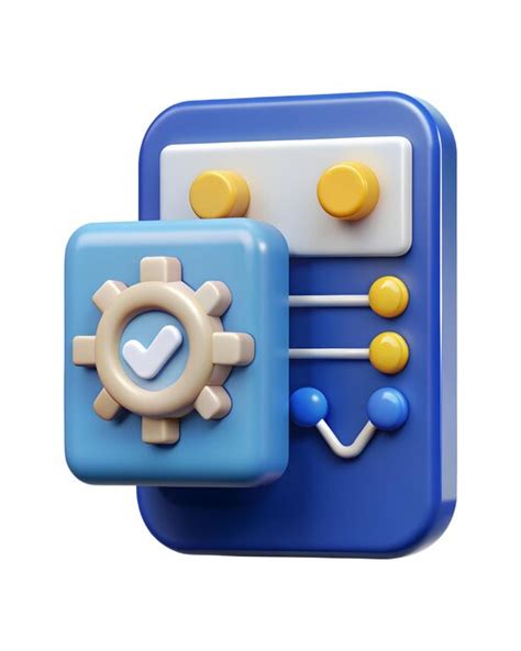 3d ai data processing and quality control icon for enhanced processes