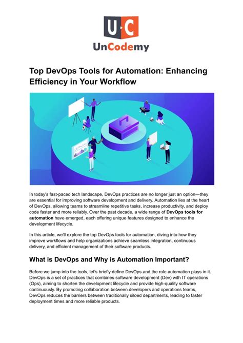 Ppt Top Devops Tools For Automation Enhancing Efficiency In Your Workflow Powerpoint