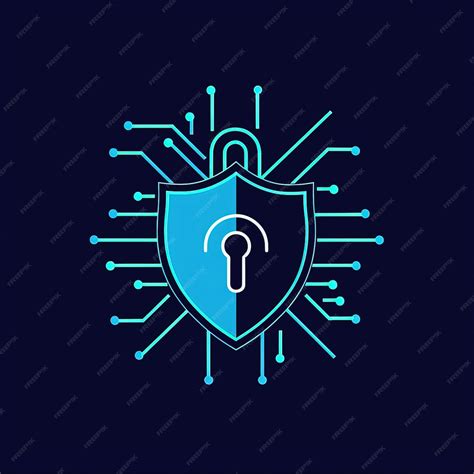 Premium Photo Cyber Security Icon Shield And Keyhole Vector Illustration
