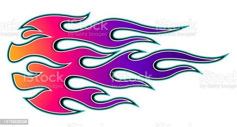 Api Api Balap Mobil Decal Vektor Seni Grafis Membakar Ban Dan Api Stiker Vinil Sisi Bodi Mobil