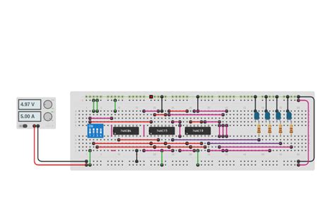 Circuit Design Exp 7b Serial In Parallel Out Shift Register Tinkercad