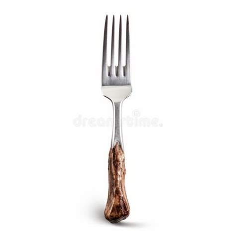 surrealistic distortions forked fork and silver spoon on white