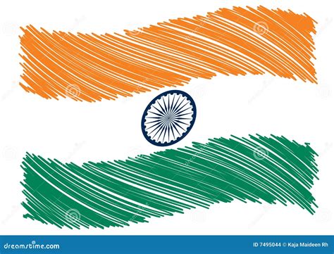 India Flag Art Stock Vector Illustration Of Nation Background 7495044