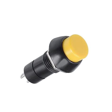 Yellow PBS A MM PIN Self Locking Round Plastic Push Button Switch Buy Online Electronic