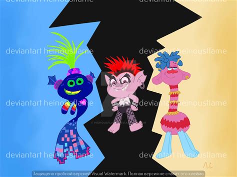 King Trollex Queen Barb And Prince D By Heinousflame On Deviantart