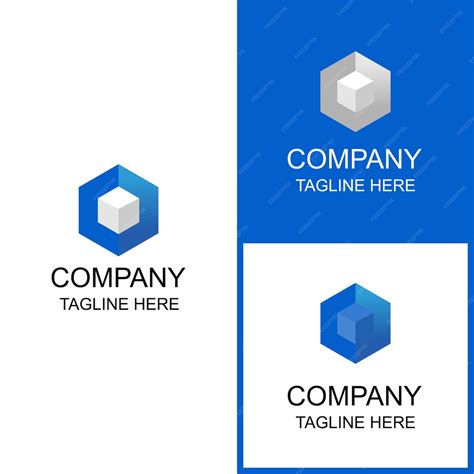 Premium Vector Blue Three Dimensional Hexagon Logo Design Can Be Used For Brands And Businesses