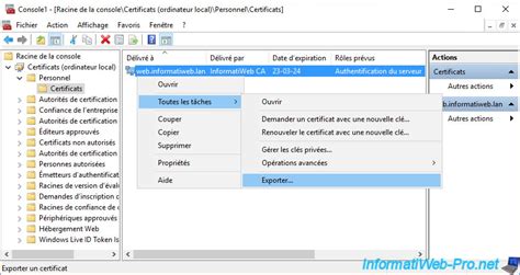 Export Or Import A Certificate With Or Without Its Private Key Pfxcer On Windows Server