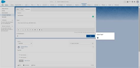 How To Ask A Question In Chatter In Salesforce Lightning A Guide By