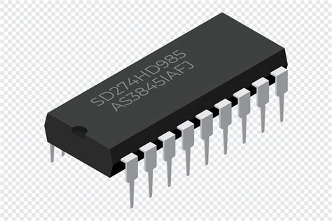 Microchip Computer Electronic Component Microchip Icon Isometric Microchip Computer Processor