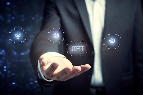 Premium Photo Internet Of Things Iot Concept Businessman Offer Iot Products And Solutions