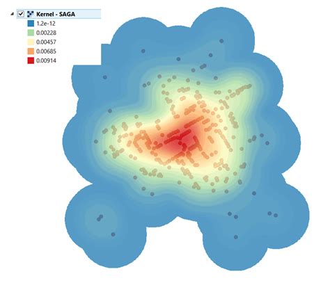 Why Do The Heat Map Qgis And Kernel Density Estimation Saga Tools