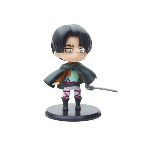 Jual Action Figure Attack On Titan Cute Kawaii Version Figure Anime Levi Ackerman And Eren