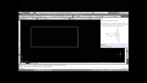 autocad aula 2 português circle rectangle explode offset chamfer