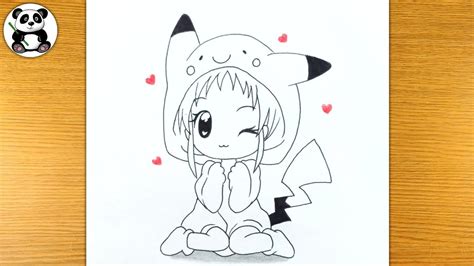 Pikachu Girl Drawing