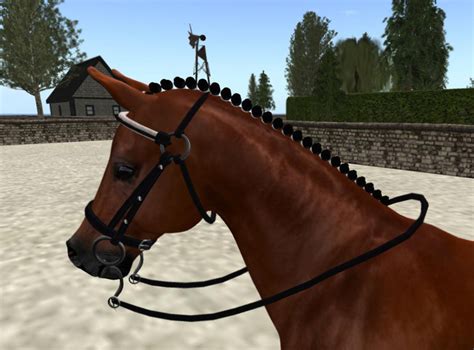 Second Life Marketplace - BC QH ~ Dressage mane black(All BodyMods)