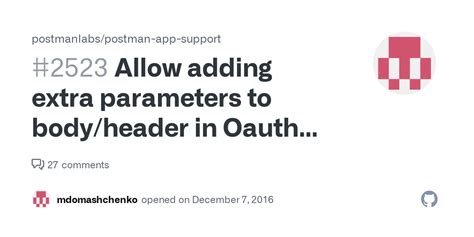 Allow Adding Extra Parameters To Bodyheader In Oauth2 Flow · Issue