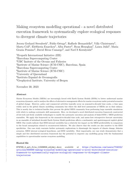 pdf making ecosystem modelling operational a novel distributed